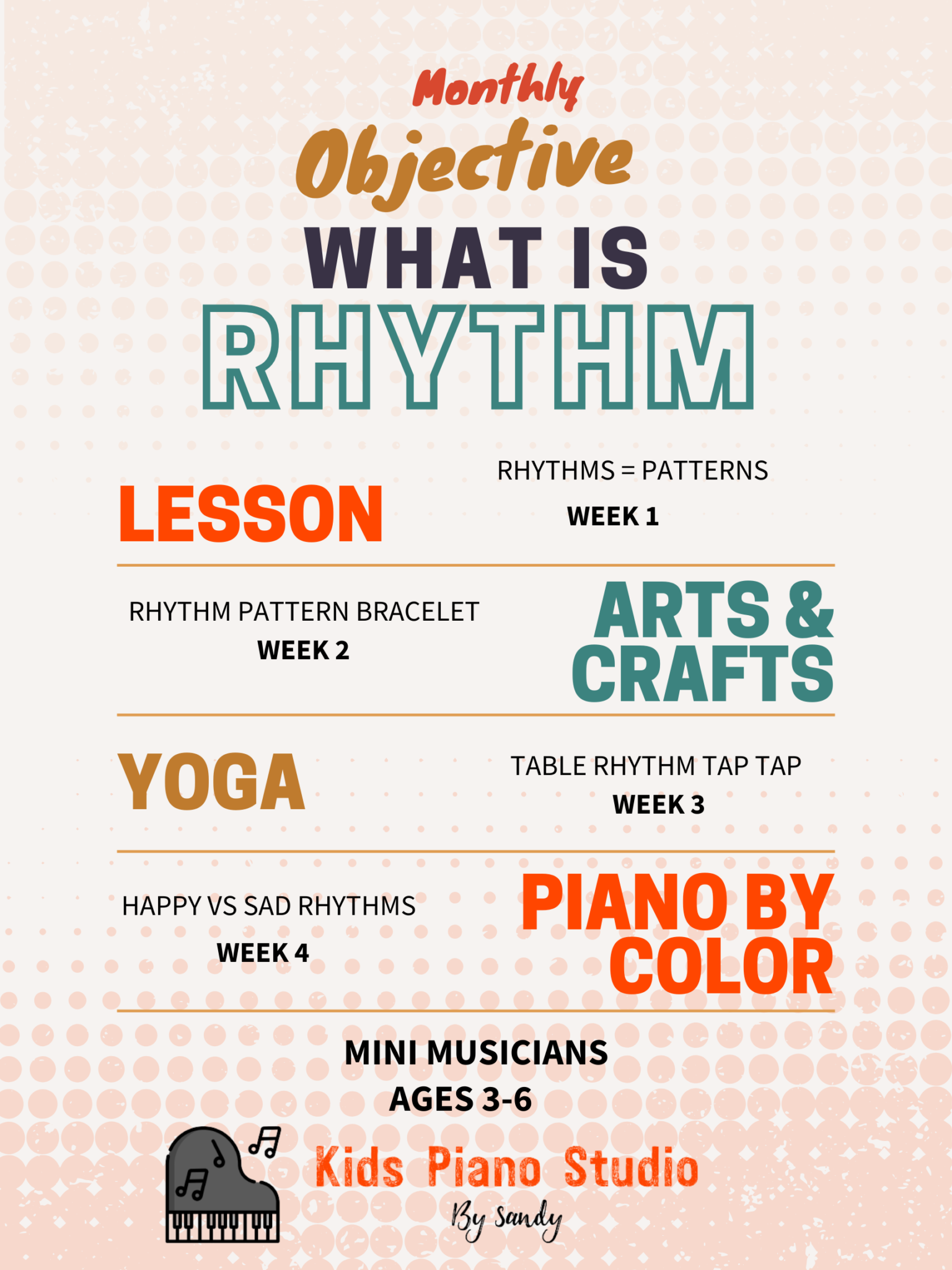 MINI MUSICIANS REGISTRATION FORM - KIDS PIANO STUDIO